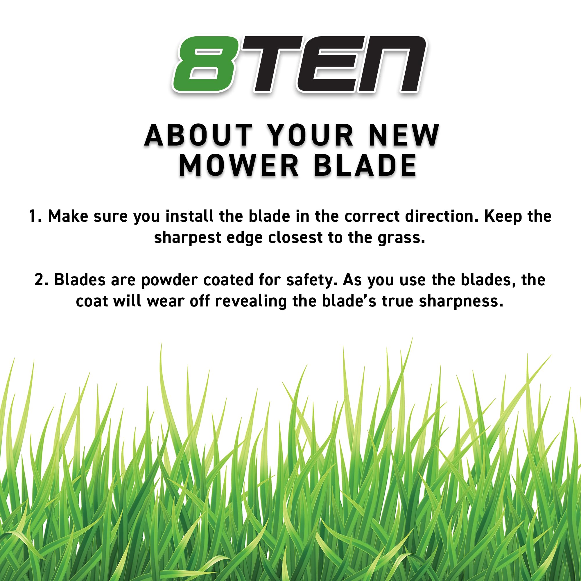 8TEN LawnRAZOR Mower Blade for Toro Recyclers Steel 22 inch Decks 108-9764-03 104-8697-03 131-4547-03 (Medium Lift) 3 Pack