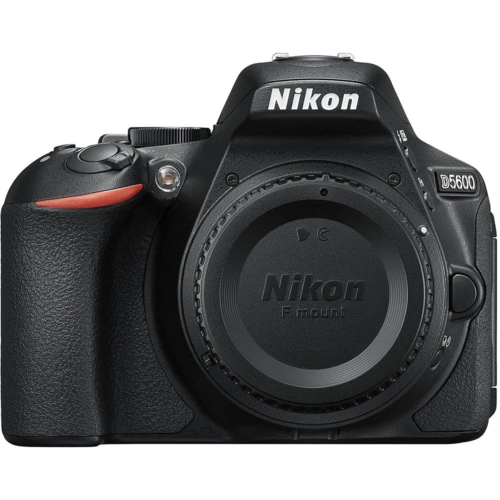 Nikon D5600 24.2MP DSLR Digital Camera (Body Only) (1575) Deluxe Beginner Bundle Kit -Includes- Sandisk 64GB SD Card + Large Camera Gadget Bag + Spare Battery + Deluxe Cleaning Kit + More