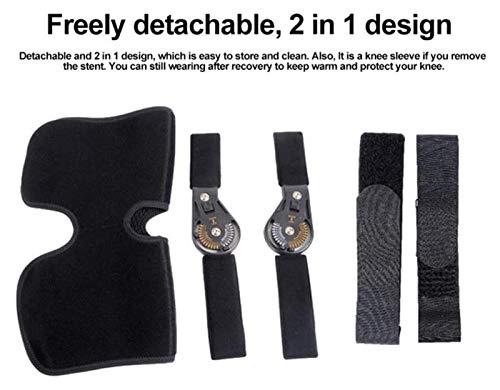 Adjustable Knee Brace Support Pain Hinged Brace Knee Support Joint Orthosis Ligament Sport Injury Splint Sport Knee Pads 1116 (Size : Small)