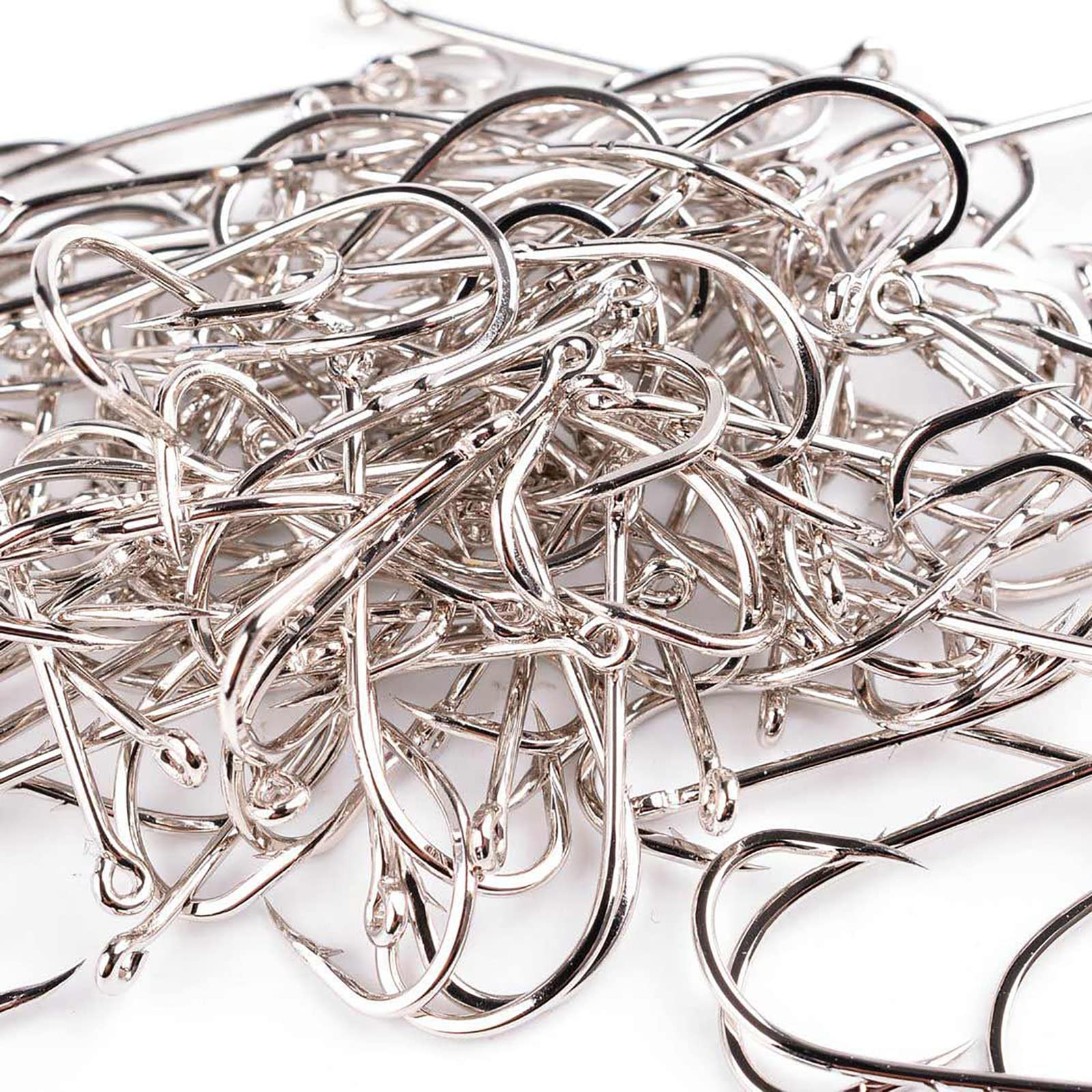 Adoolla 50pcs Bait Holder Hooks, Long Shank Fishing Hook, Straight Handle High Carbon Steel Sharp Barbed Bait Hook Fishing Tackle Accessories 12#