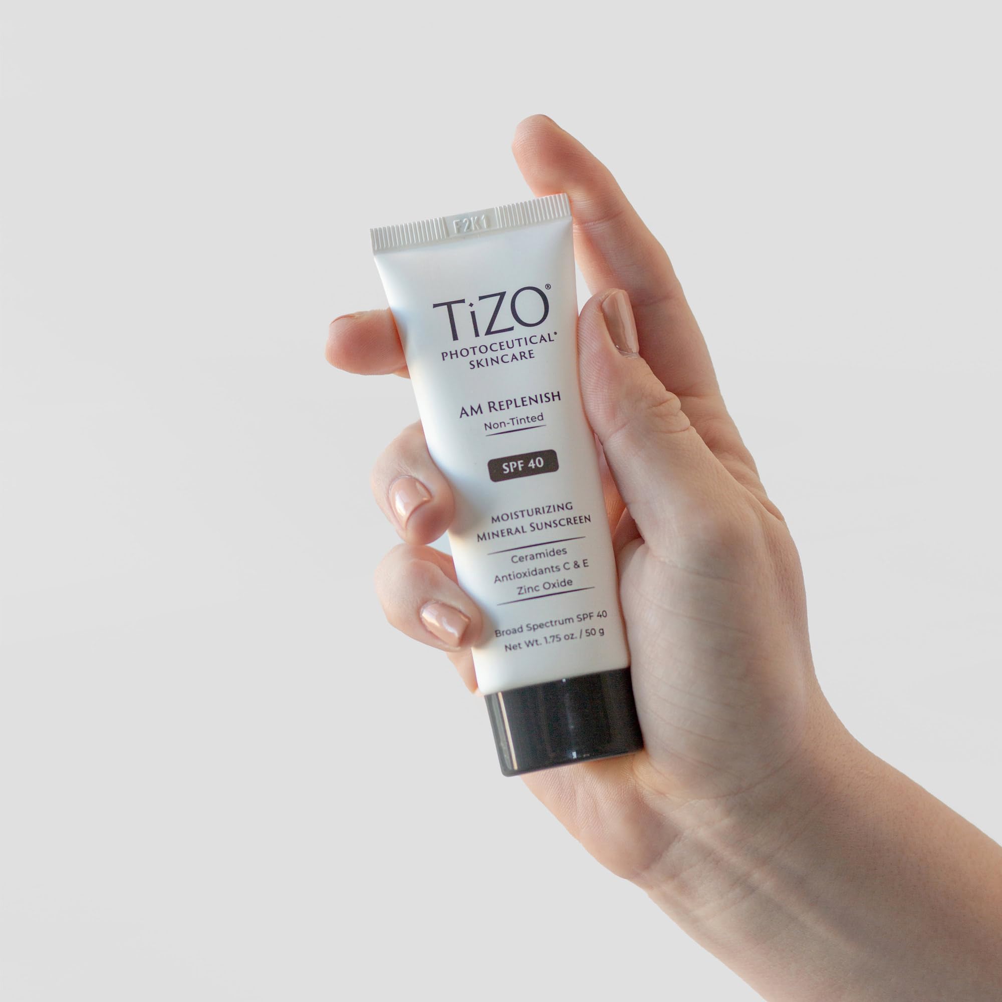 TIZO Photoceuticals Am Replenish Non-tinted Facial Mineral Sunscreen SPF 40, 1.75 oz