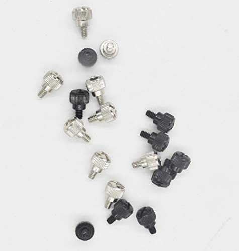 Screw 10Pcs 6/32 Thread Teeth Length 5mm Computer PC Case Cooling Fan Toolless Adjustment Screw Thumbscrews Thumb Screw - (Color: Silver)