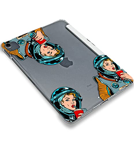 Cute Pin Up Girl Astronaut Space case Compatible with iPad Mini Air Pro 7.9 8.3 9.7 10.2 10.9 11 12.9 inch Pattern Cover New 2022 2021 Trifold Stand 3 4 5 6 7 8 9 Generation 510 (10.2" 7/8/9 gen)