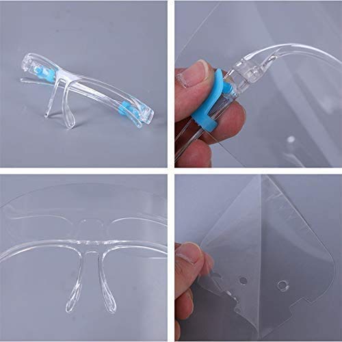 6 Pack All-Round Cap with Clear Wide Visor Spitting Anti-Fog Lens, Lightweight Transparent Shield with for Men Women