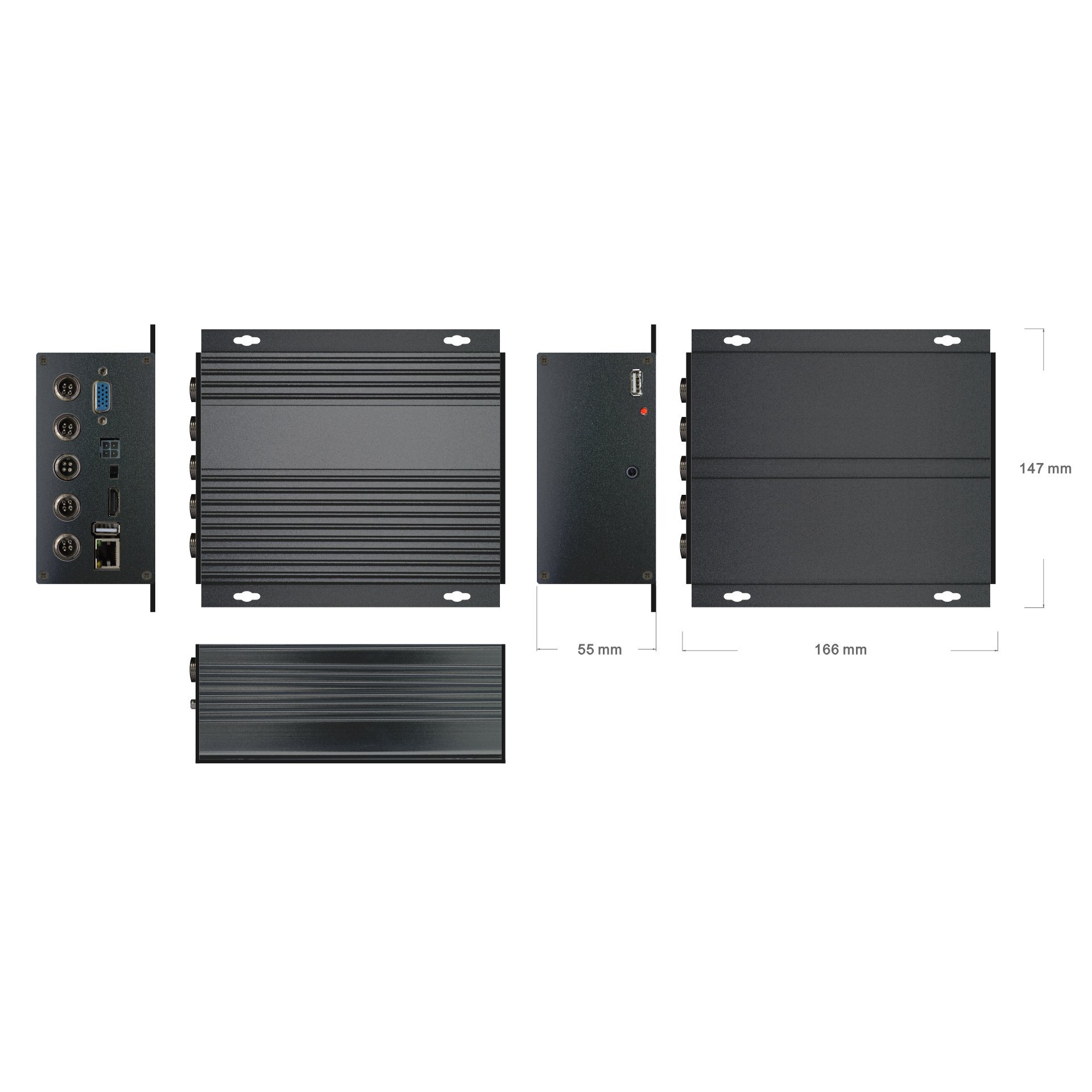 4ch channel AHD 720P mini metal real-time video audio surveillance recording system car black box mobile DVR