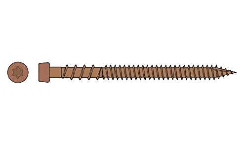 Deckfast Cap-Tor xd 10 x 2-3/4" - Epoxy Coated - 73 Java Composite Deck Screws - 1750 pieces for 500 Sq Ft of Decking