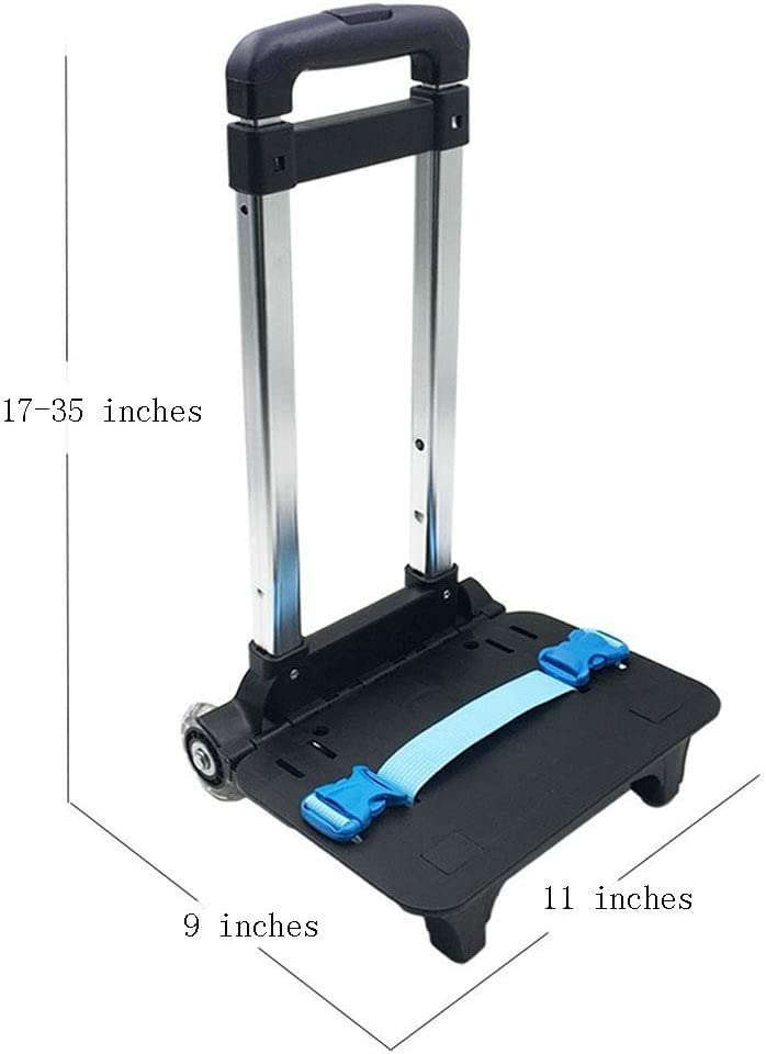 Backpack Hand Truck KAMOD Wheeled Cart Trolley Hand Aluminium Alloy Folding Trolley Cart for Schoolbag