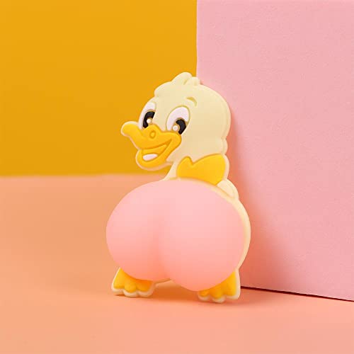 8pc 3D Silicone Butt Gift Rearview Mirror Phone Decoration Door Stop Cartoon Cute Animal Avoidance Collision