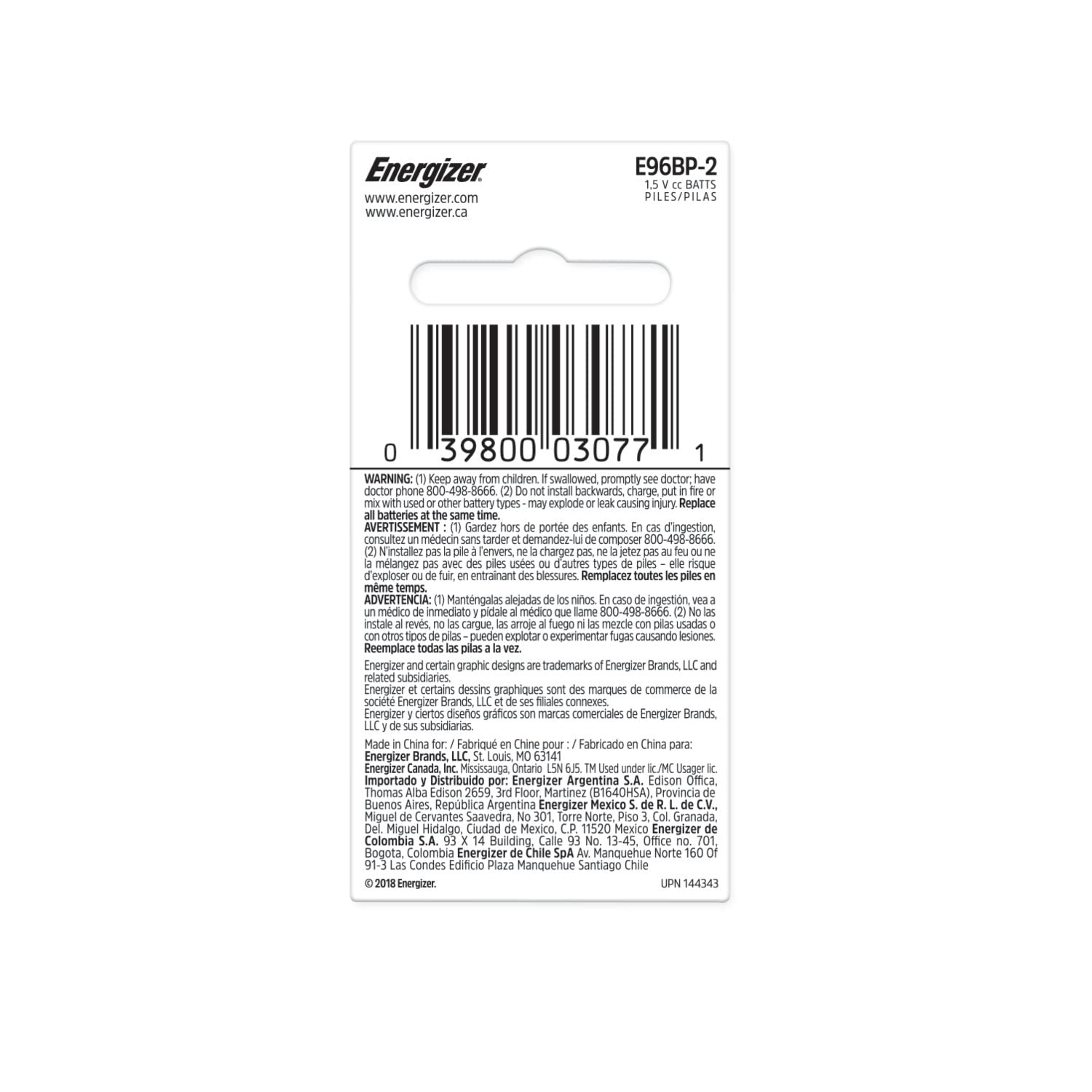 Energizer AAAA Batteries, 1.5 Volt Battery AAAA Alkaline (Pack of 1, 2 Count Total)