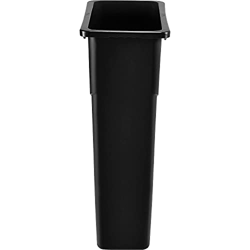 Global Industrial Slim Trash Container, 23 Gallon, Black