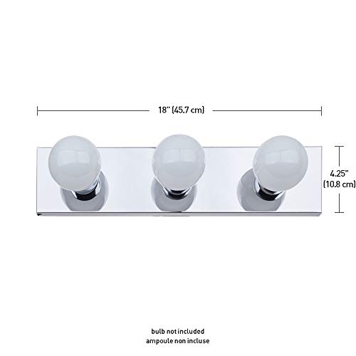 Globe Electric 51202 Cameron Collection 3 Chrome Fixture Vanity Light