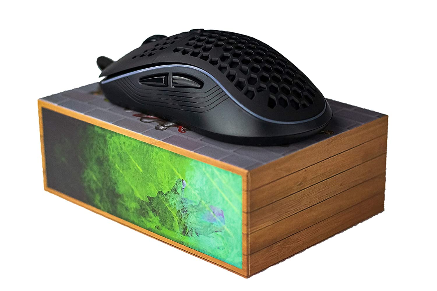 Castle Ultralight PC USB Wired Mouse with Honeycomb Shell - 10k DPI Optical Sensor Gaming Mouse - Ambidextrous Mouse with RGB Lighting and 8 Programmable Buttons