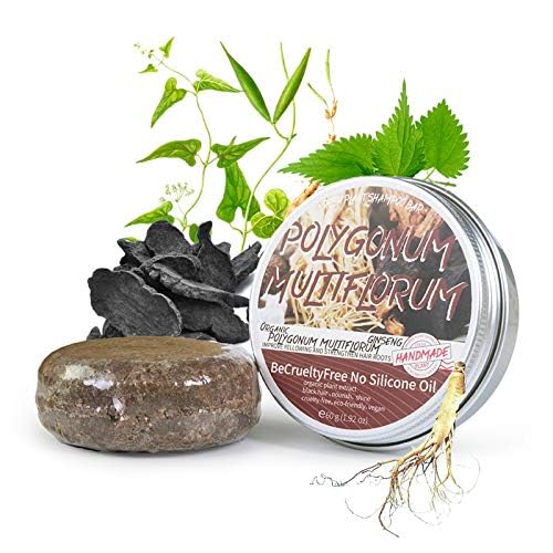 Hair Darkening and Regrowth Solid Shampoo Bar for Hair Loss Treatment for Men & Women (Polygonum multiflorum 2pcs)
