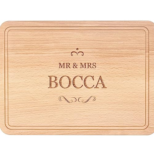 Maverton Engraved Cutting Board for couples - Personalized Chopping Desk for Wedding - Bamboo Butcher Block for newlyweds - Serving Tray for anniversary - Home Accessory - FAMILY