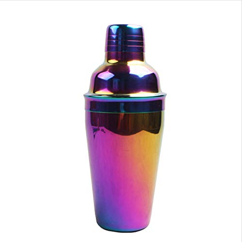 8Pcs Rainbow-Cocktail-Shaker-Set Professional Bartender-Muddler-Kit Stainless-Steel Bar-Tool for Party/Home