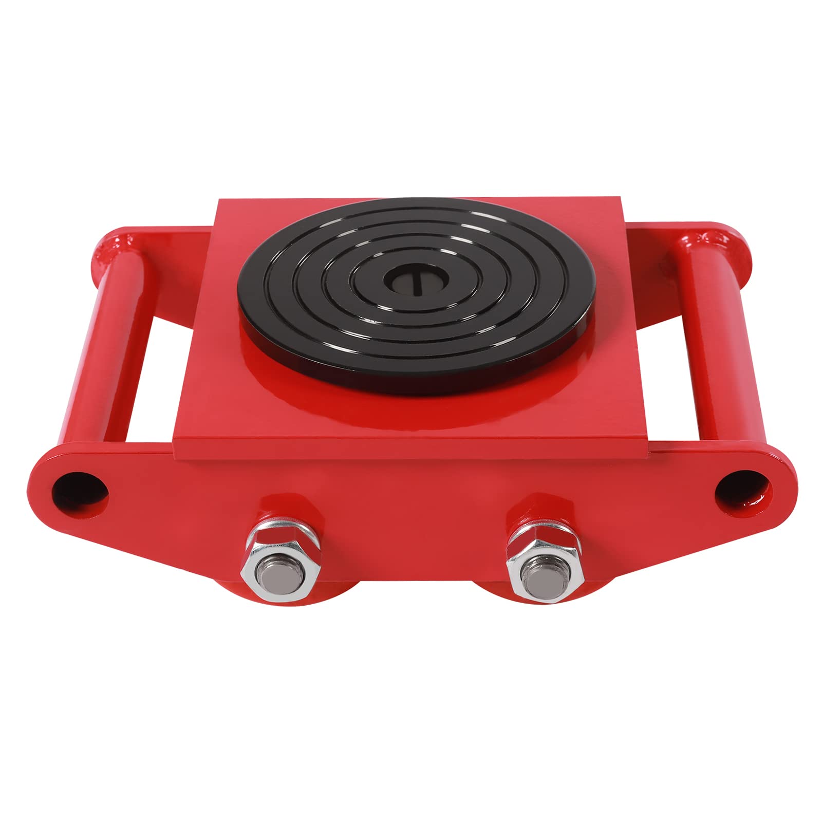 4pcs Machinery Mover, 6T Machinery Skate Dolly, 13200lbs Machinery Moving Skate, 360° Rotation Cap &4 Rollers, Heavy Duty Industrial Moving Equipment, Red