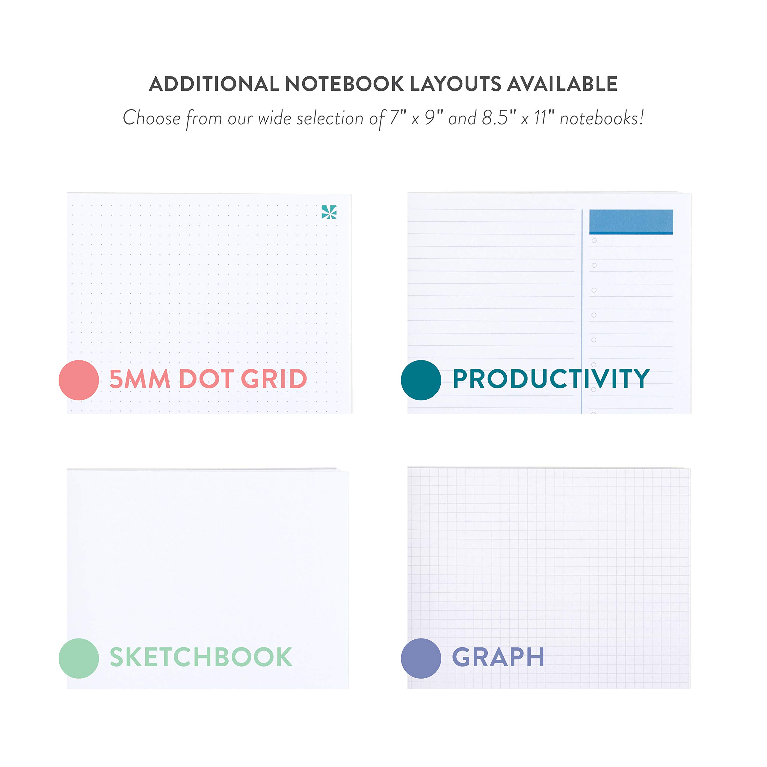7" x 9" Spiral Bound College Ruled Notebook - Wonder Woman Starstruck. 160 Lined Page Note Taking & Writing Notebook. 80Lb Thick Mohawk Paper. Stickers Included by Erin Condren.