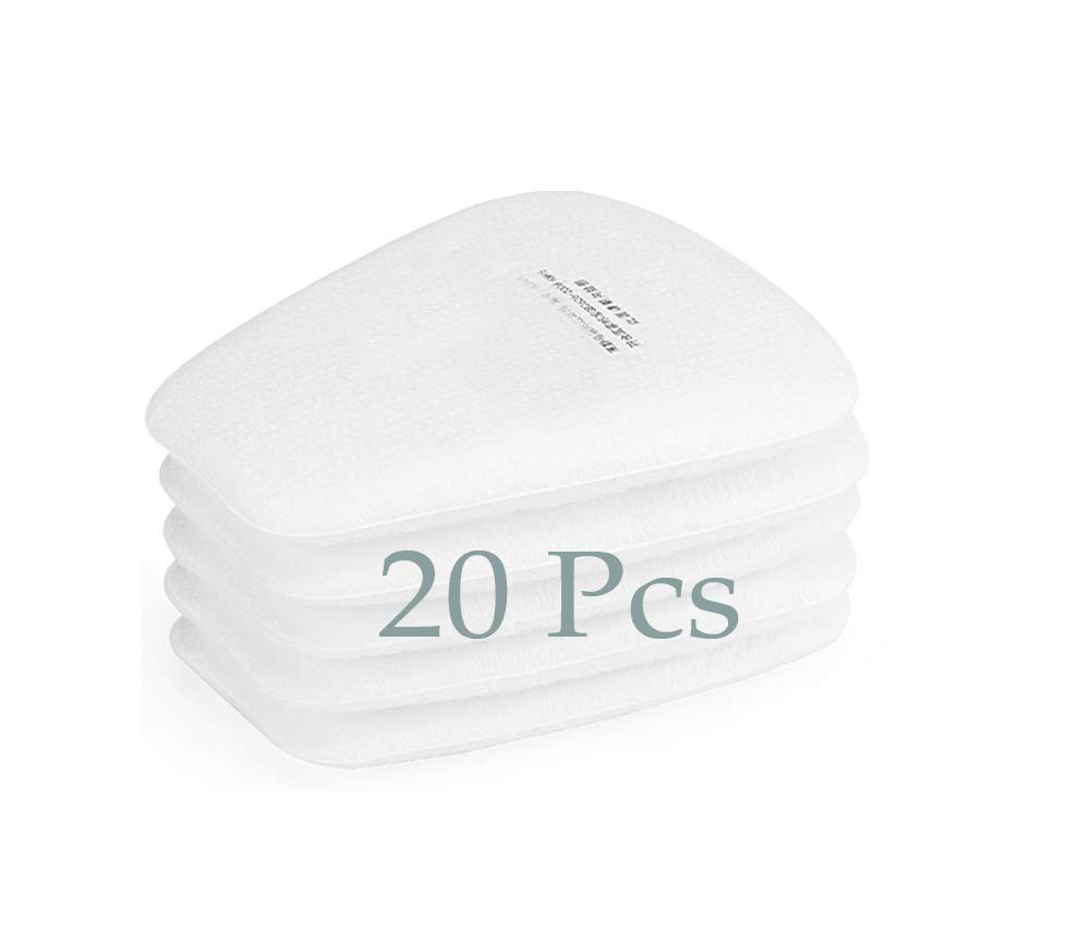5N11 Particulate Cotton Filter Used on 501 Filter Holder Compatible with 5P71 fits 6200/7502/6800/FF402 Respirator (20 Pcs)