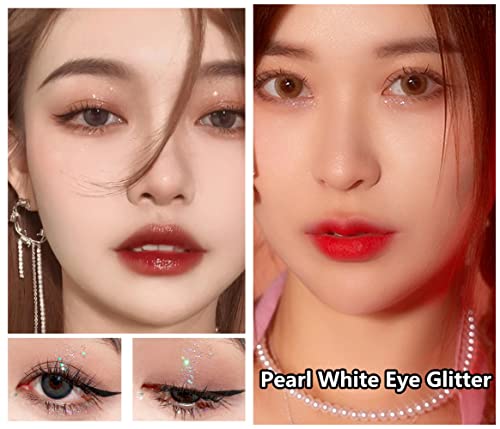 Go Ho Glitter Eyeshadow Makeup,Liquid Glitter Under Eye Shadow Bling,Glitter Eyeliner Diamond Sparkle Eye Stick,Shimmer and Shine Korean Makeup Glitter Lip Gloss for Women Eye Glitter,05# Golden Glitter