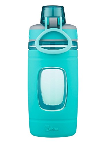 bubba. Flo Kids Water Bottle with Leak-Proof Lid, 16oz Dishwasher Safe Water Bottle & Bubba Flo Kids Water Bottle with Leak-Proof Lid, 16oz Dishwasher Safe Water Bottle, Aqua Waters