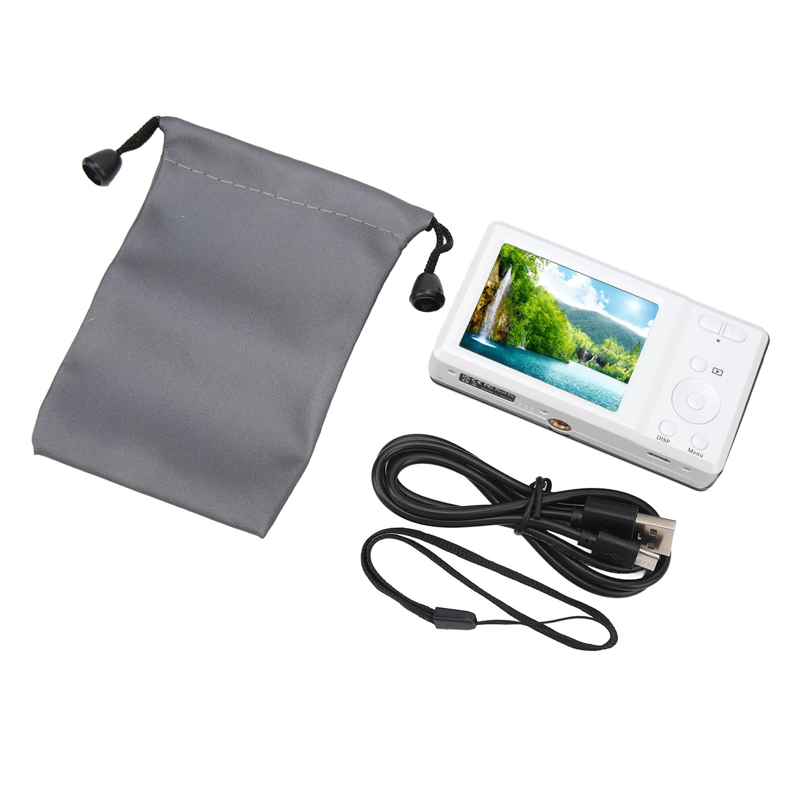 4K Digital Camera, Compact Point and Shoot Camera Autofocus, 20X Zoom, with Flash and 2.7inch LCD Screen, Professional Video Cam for Kids Teens Students (Silver)
