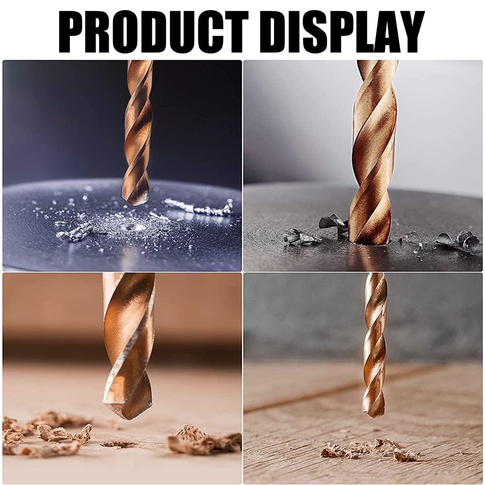 Utoolmart 1pcs 8mm Twist Drill with Titanium Coated High Speed Steel Bit HSS CO for Steel,Copper,Aluminum Alloy