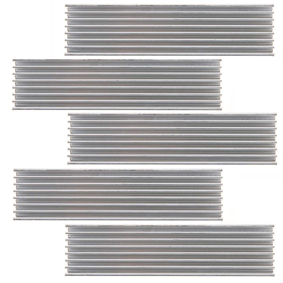 5PCS 100 * 25 * 10mm Aluminum Chip Heat Sink Heatsink Cooling LED Power IC Transistor