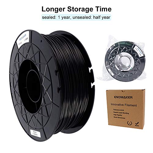 ENOMAKER ST-PLA (PLA++) 3D Printer Filament Black 1.75MM 1kg(2.2LBS) Spool Improved by New Formula for Creality CR-10 V2 Ender 3, Ender 3 pro V2