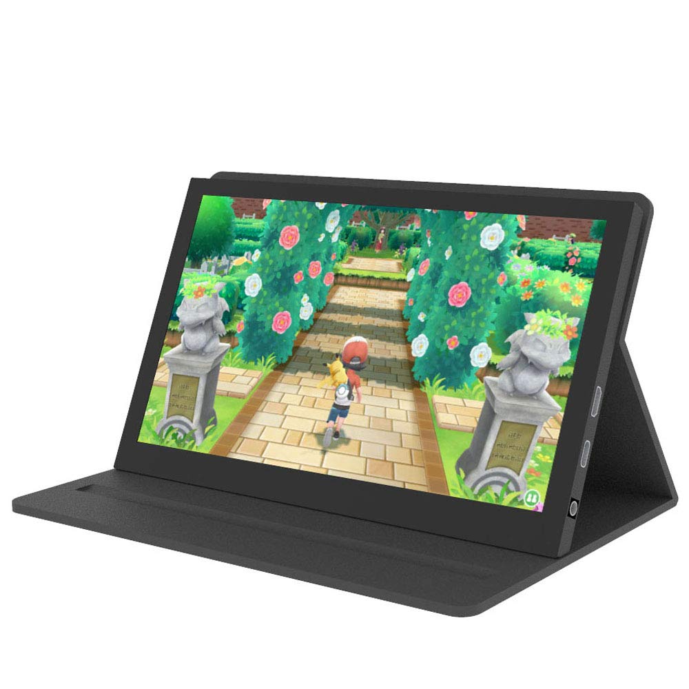 JUN-ELECTRON for Raspberry Pi 4 Portable Monitor 7.0 inch Screen - IPS Capacitive Display 1024x600, Second Screen with Laptop, Mini HDMI - Compatible with RPi, for PS4 etc, with Leather Holder Case