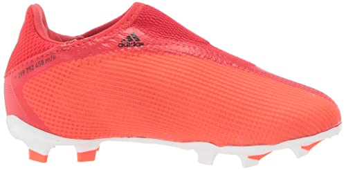 adidas X Speedflow.3 Laceless Firm Ground Soccer Shoe, Red/Black/Solar Red, 5 US Unisex Big Kid