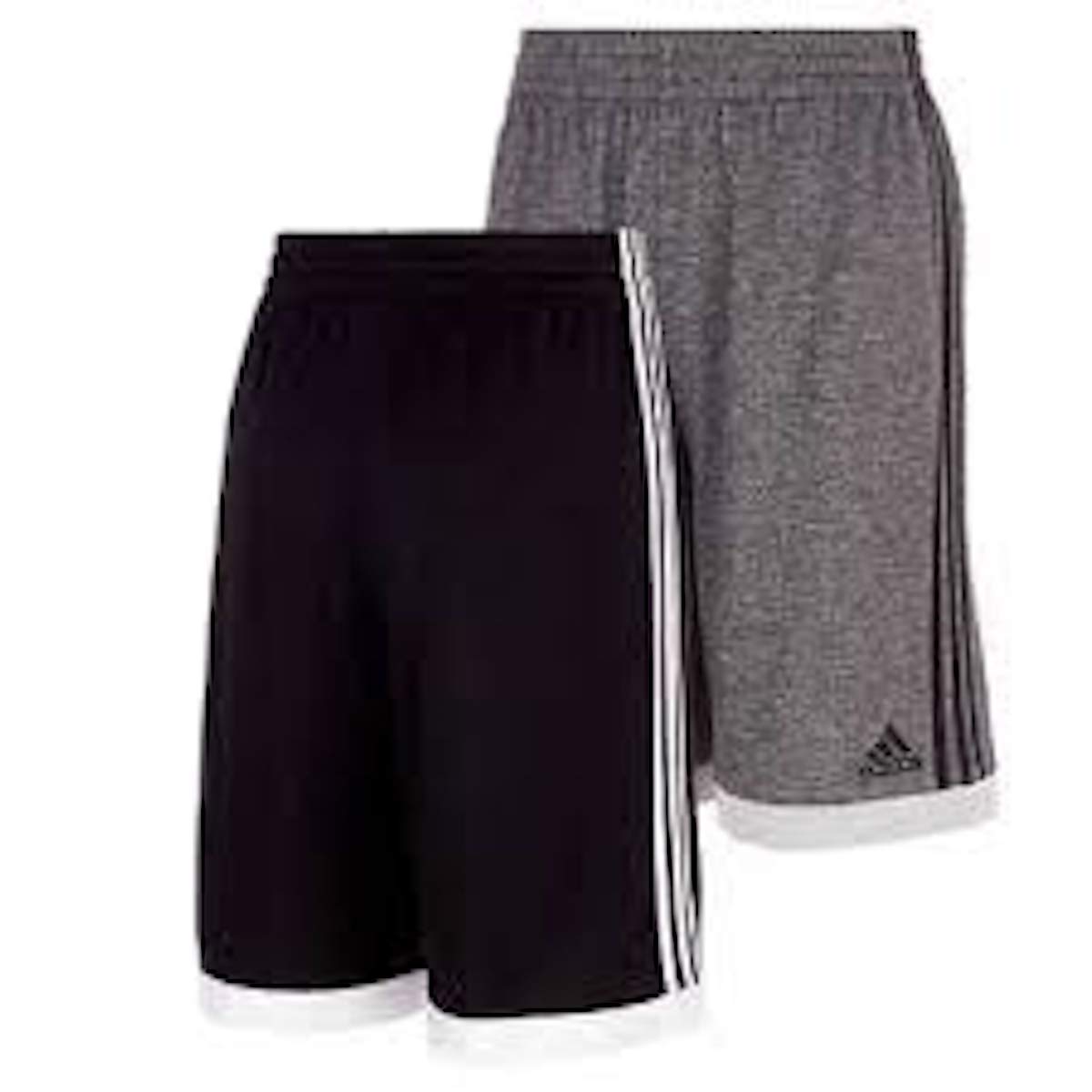 adidas Youth Boy's 2 Pack Shorts Set (Black/Grey, X-Large(18/20))