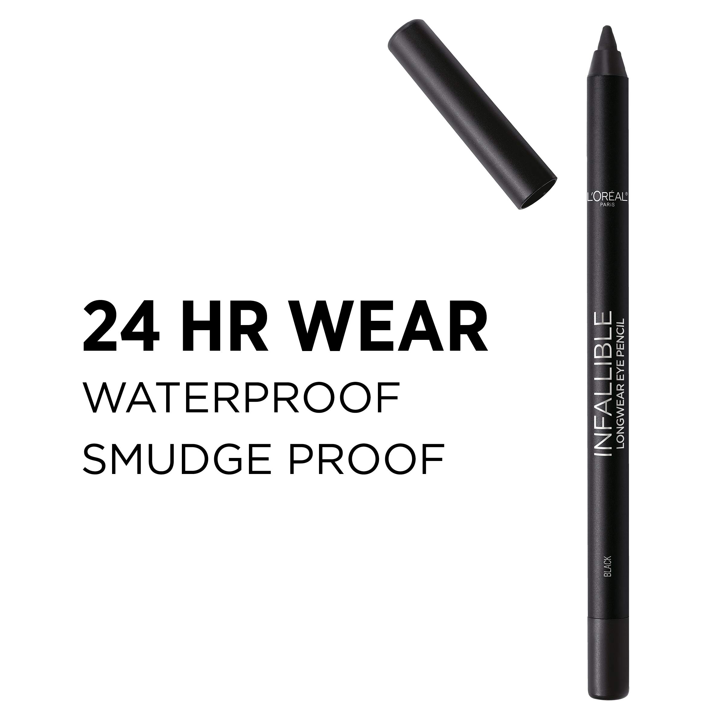 L’Oréal Paris Makeup Infallible Pro-Last Pencil Eyeliner, Waterproof and Smudge-Resistant, Glides on Easily to Create any Look, Aubergine, 0.042 oz.