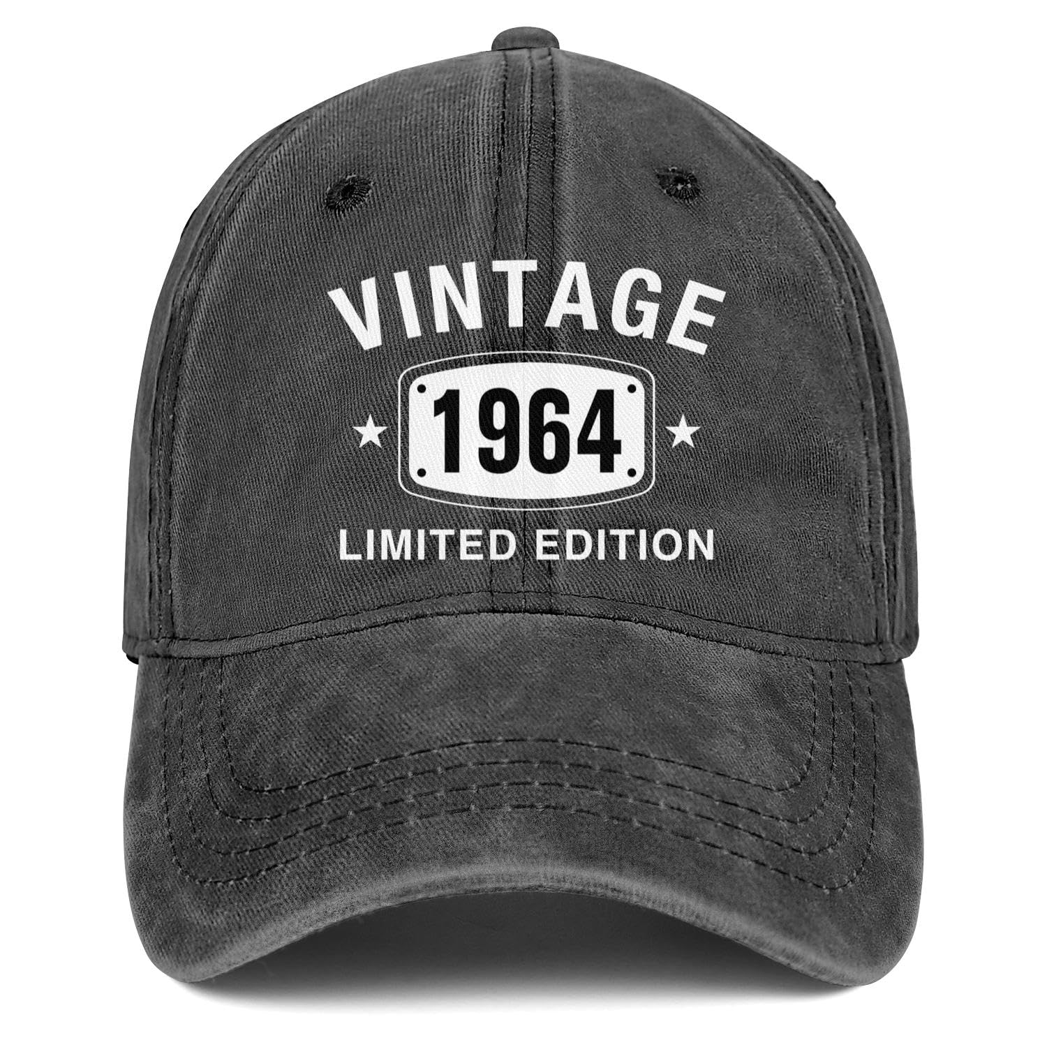 60th Birthday Gifts for Men Women Hats Vintage 1963 Limited Edition Black