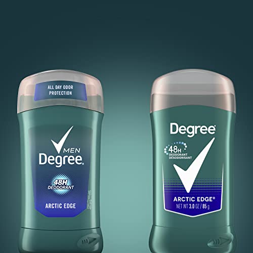 Degree Men Original Aluminum Free Deodorant for Men, 48-Hour Odor Protection, Arctic Edge 3 Ounce (Pack of 6)