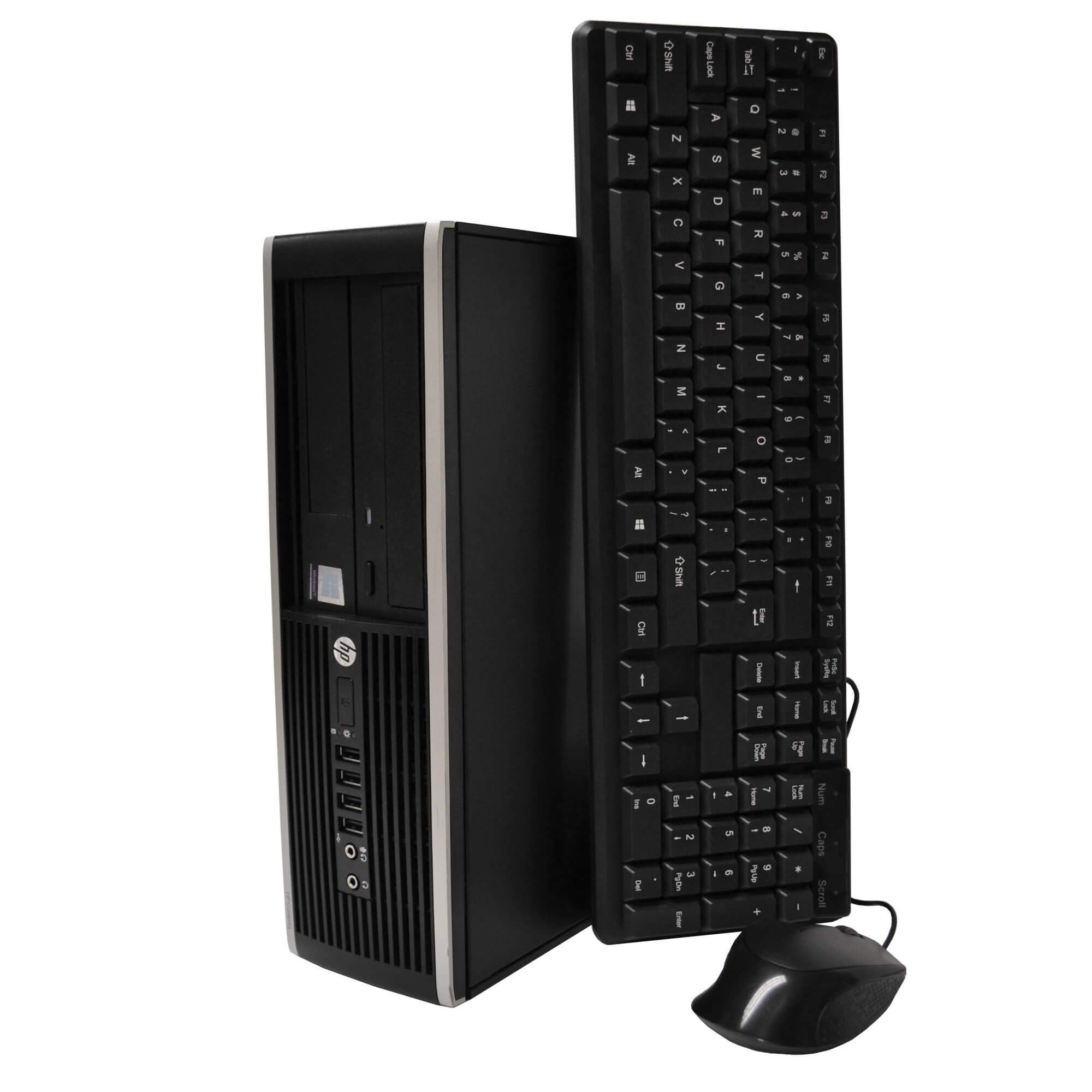 HP Premium Flagship 8200 Small Form Factor Business Desktop (Intel Quad-Core i5 3.1GHz, 8GB DDR3 RAM, 1TB HDD + 240GB SSD, DVD, VGA, DisplayPort, Windows 10 Professional) (Renewed)
