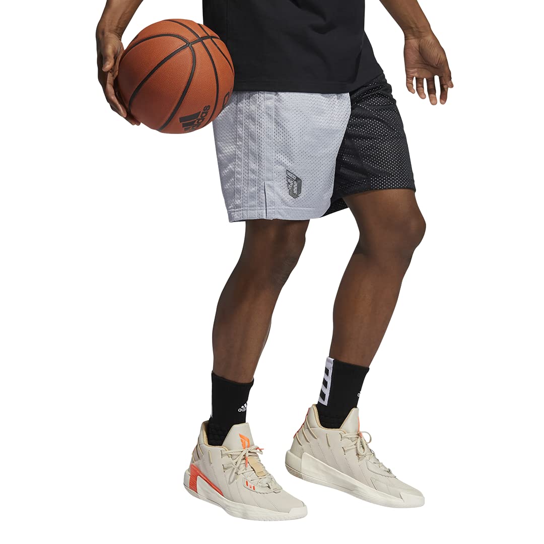 adidas,Mens,Dame Vis Shorts,Halo Silver/Black,Large