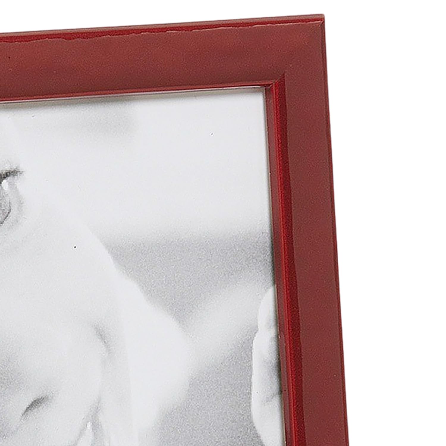 8" x 10" Shimmering Red Narrow Width Table Top Frame - 100% Natural Wood & High Definition Glass, Used Vertically or Horizontally for Tabletop Display Contemporary Style Frame