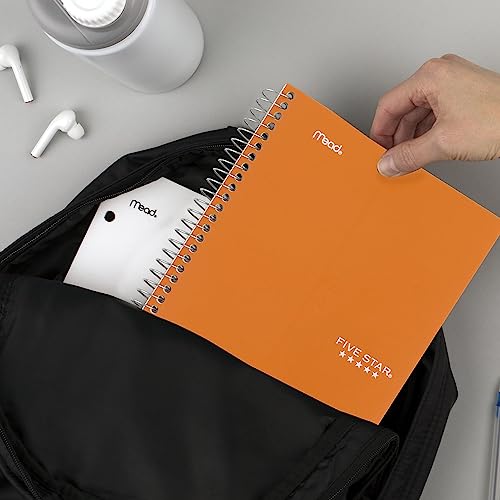 Five Star Small Spiral Notebook, 5 Subject, College Ruled Paper, 180 Sheets, 9-1/2" x 6", Color Will Vary, 1 Count (06184)