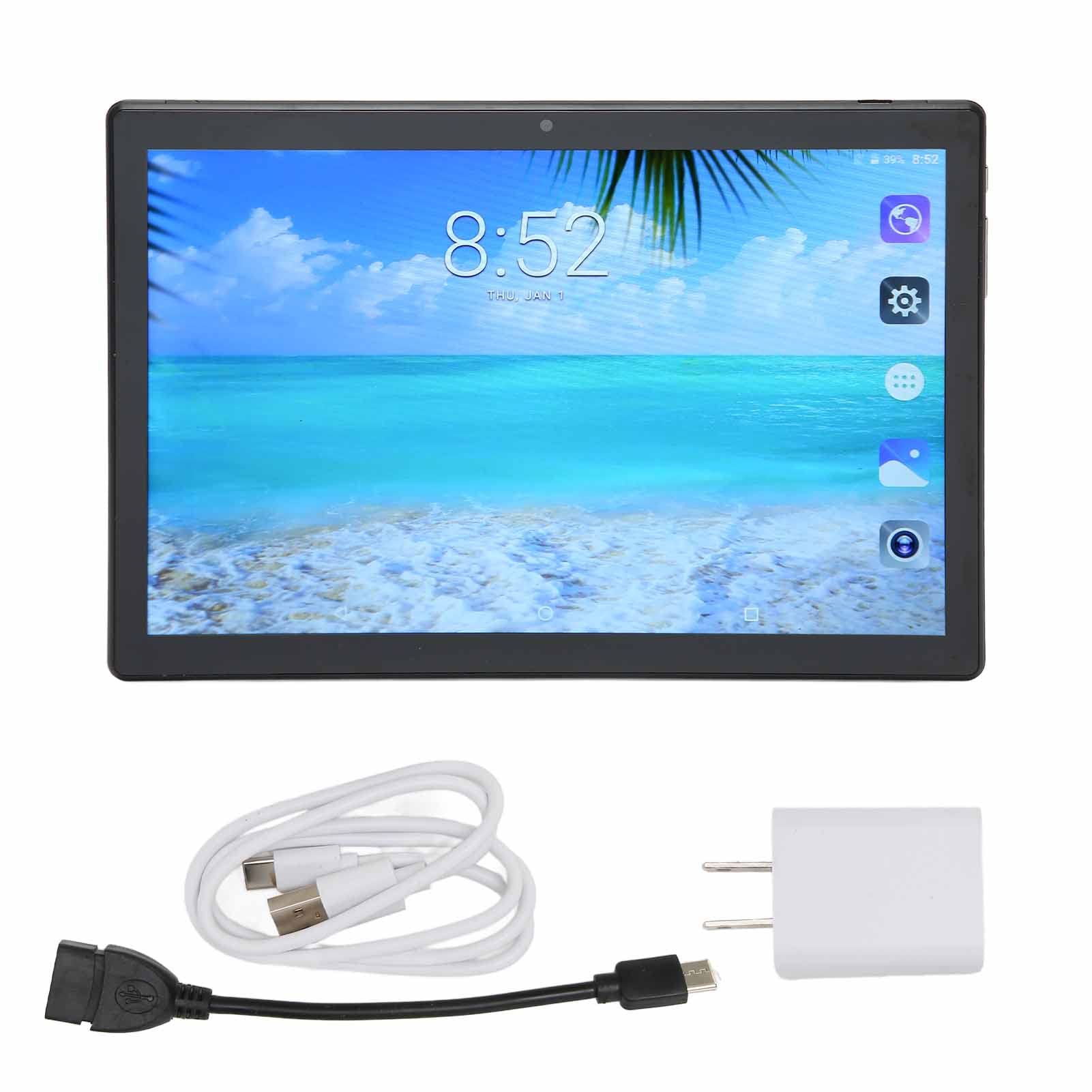 Acogedor Cellular Tablet 10.1 Inch, Android 10.0 Tablets, with Octa Core CPU, 2.4G 5G Dual Band WiFi, Dual Card Dual Standby, 6GB RAM 128GB ROM, Bluetooth 5.0 and GPS (Black)
