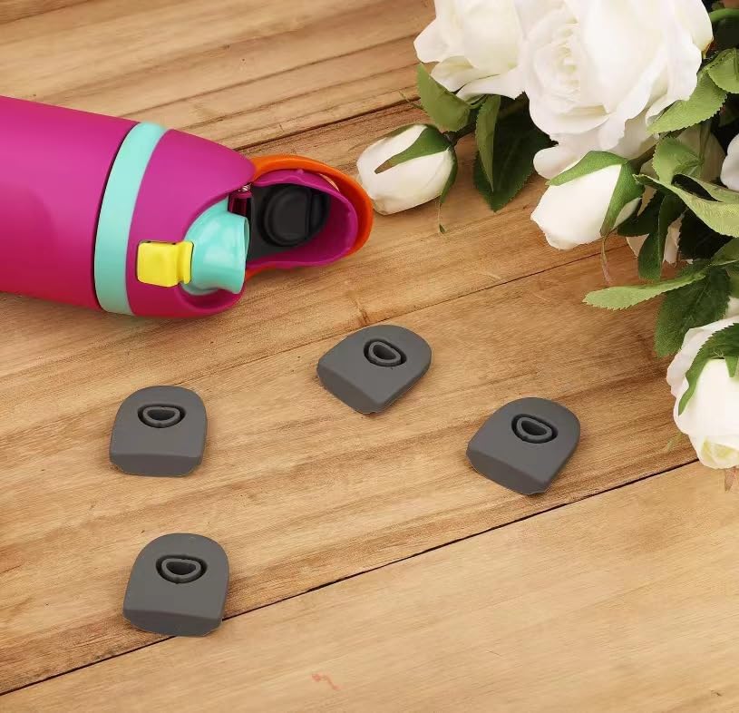 4pcs Bottle Replacement Stopper, Water Bottle Top Lid Compatible with Owala FreeSip,Bottle Gasket Silicone Plug Accessory for Owala 19/24/32/40oz BPA-Free Seal Bottle Cap Mouth (pink)