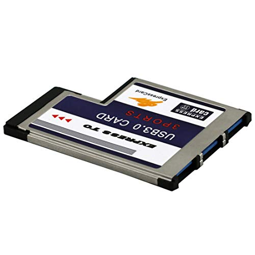 JMT 3 Ports Hidden Inside USB 3.0 to Expresscard 54mm USB3.0 Adapter Converter for Express Card Laptop Notebook PC