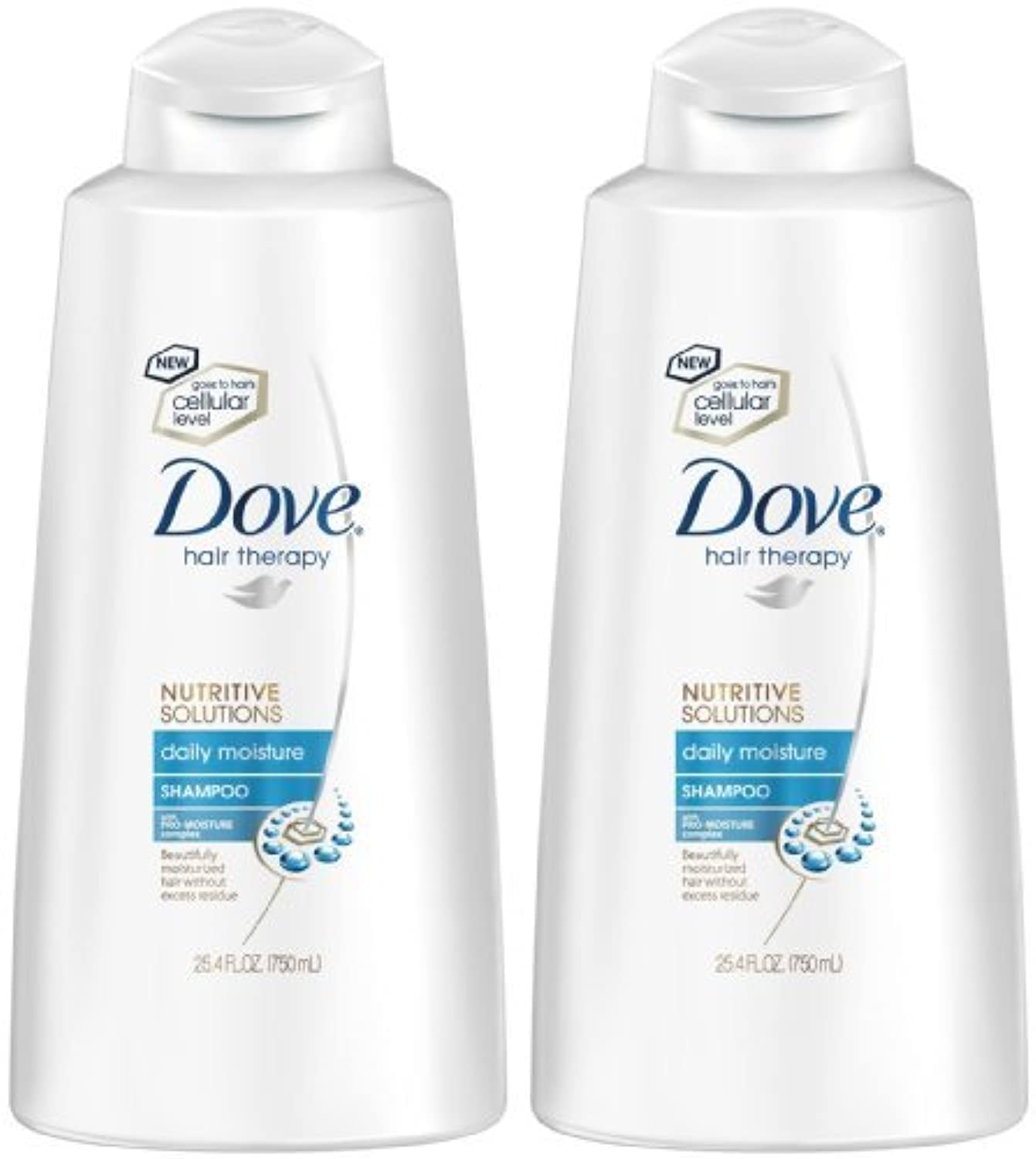 Dove Daily Moisture Shampoo 20.4 oz ( Pack of 2)