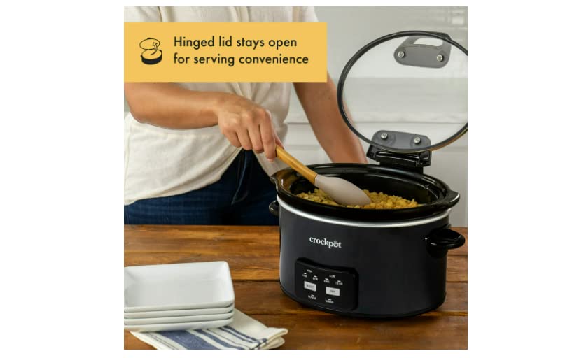 4.5 Quart Lift & Serve Programmable Slow Cooker, Black