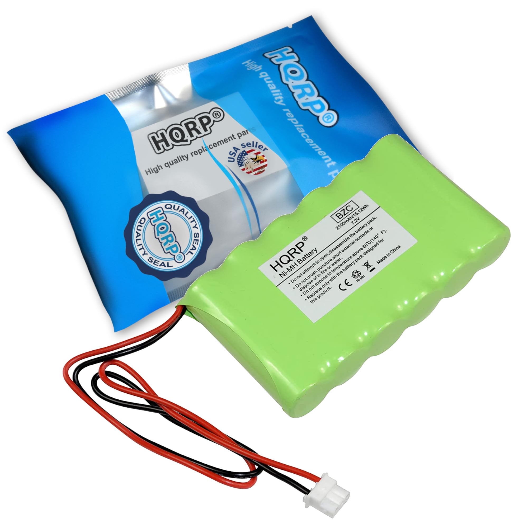 HQRP 2100mAh High Capacity Backup Battery сompatible with ADT 300-03866 LYNXRCHKIT-SHA Replacement