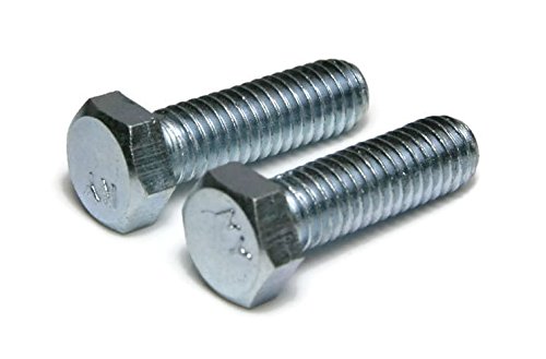 Newport Fasteners 3/8 inch x 3/4 inch Hex Cap Screw Grade 2 Zinc Plated Steel (Quantity: 100 pcs) 3/8-24 x 3/4 Hex Bolt/Fine Thread/Fully Threaded