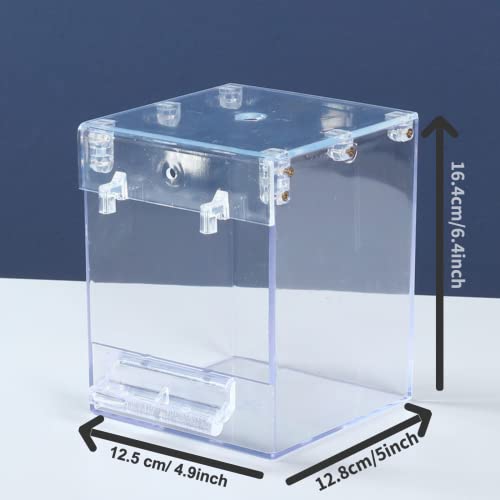 Bath Cage, Cleaning Pet Supplies Cockatiel Bird Bathtub with Water Injector for Small and Medium Birds Parrots Spacious Parakeets Portable Shower for Square Birdcage