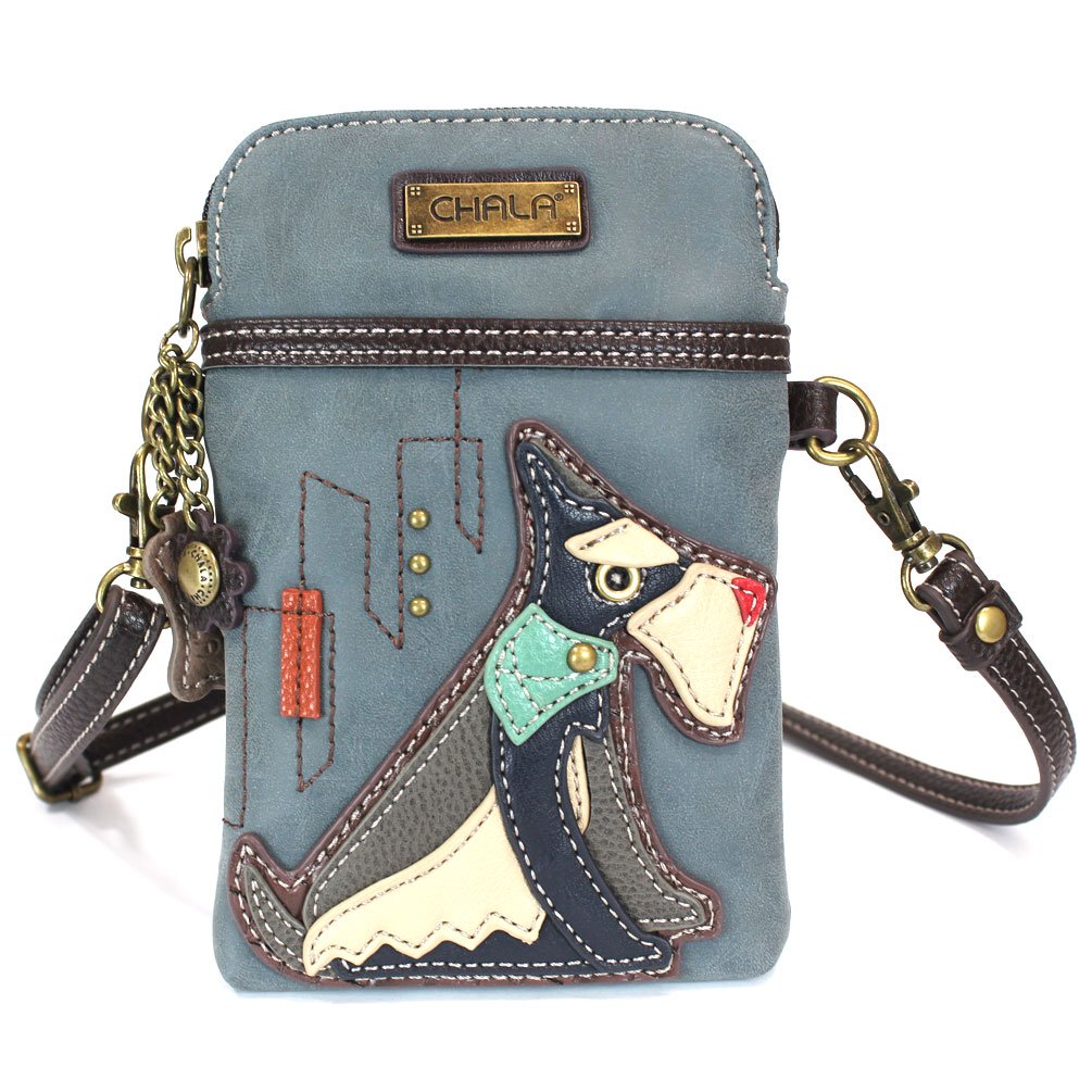 CHALA Crossbody Cell Phone Purse | Women's Wristlet Handbags with Adjustable Strap (Indigo - Schnauzer)