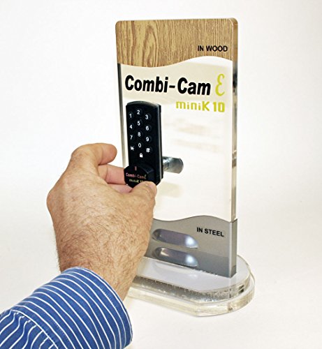 FJM Security Products Combi-Cam E, 7910-K10, Electronic Cabinet Lock, Black Finish, Small