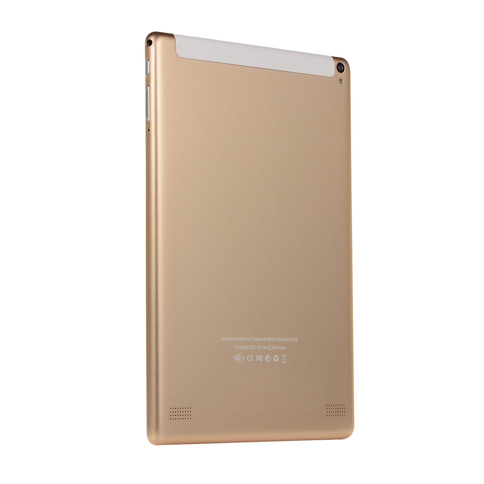Android Tablet 10.1 Inch Tablet, 512GB Expand, 2MP Camera, Eight-Core Processor, 1GB+16GB RAM, Unlocked Phablet Built-in WiFi Blue-Tooth GPS, 4000MAH Battery, IPS HD Touch Screen (Gold)