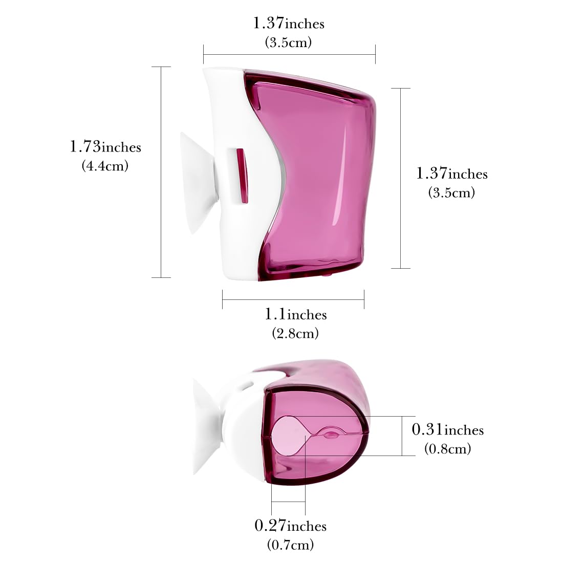 Linkidea Travel Toothbrush Head Covers with Suction Cup Portable Wall Mount Toothbrush Holder, Toothbrush Cap Case Box Convenient for Travel, Outdoor (3PCS)